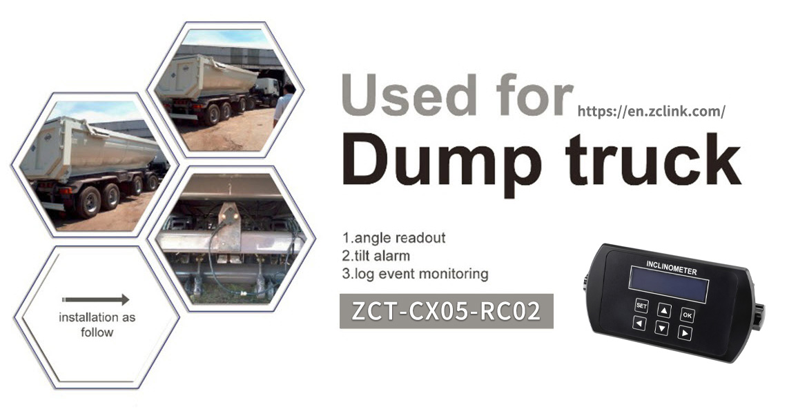 One Axis Inclinometer for Truck Tip-over Monitoring with Alarm and Display